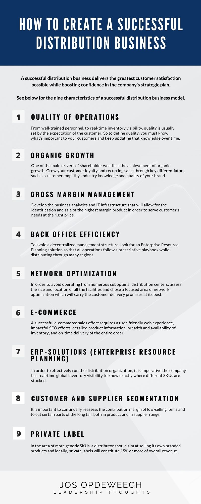 How To Create a Successful Distribution Business – Jos Opdeweegh